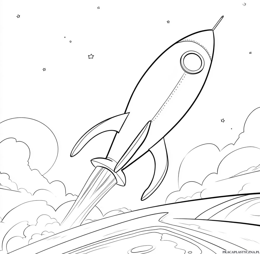 Kolorowanka rakieta - Odkryj nowe pomysły na prace plastyczne dla dzieci!